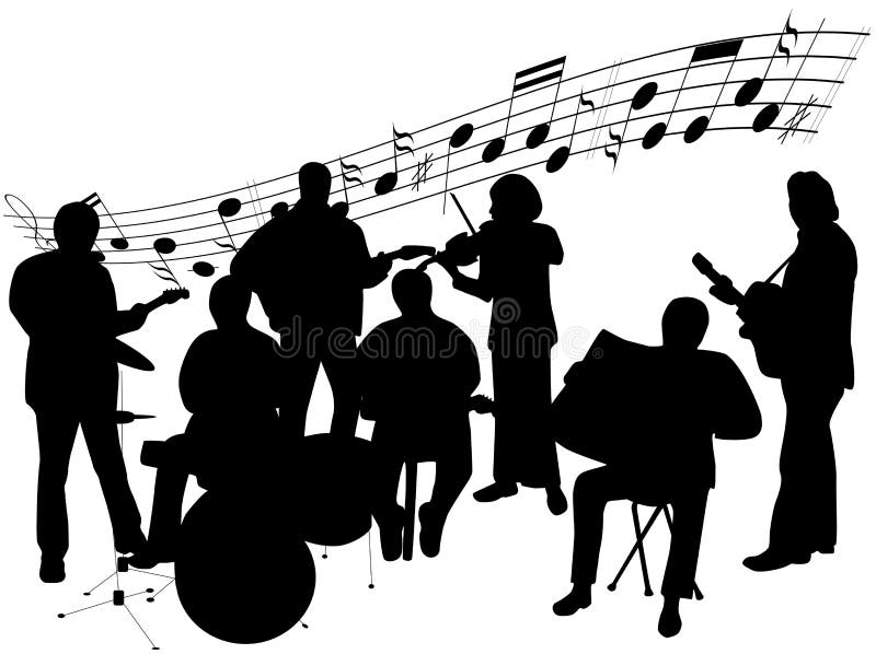 Musician Pianist Concert Choir Pictogram Stock Vector - Illustration of ...