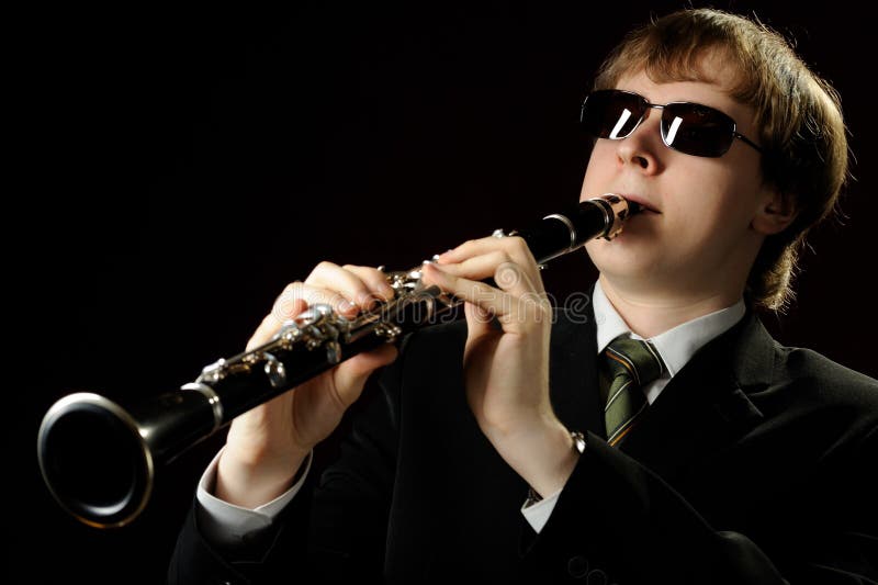 Man playing clarinet stock photo. Image of detail, classical - 1652058