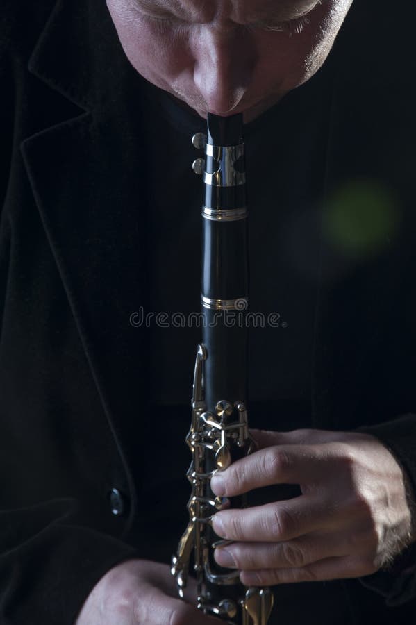 Musician and clarinet stock photo. Image of blues, clarinet - 34418476