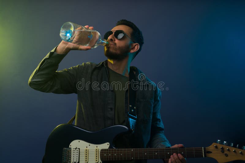 Musician with a Drinking Problem Stock Image - Image of singer ...