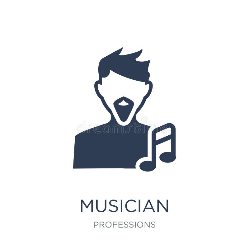 Musician Icon. Trendy Flat Vector Musician Icon on White Background ...