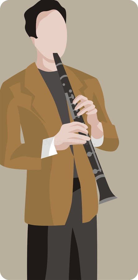 Clarinet player stock vector. Illustration of clarinet - 5829274