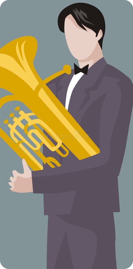 Tuba player stock illustration. Illustration of playing - 528195