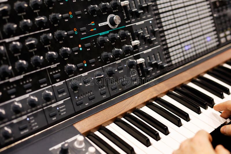 Analog Synthesizer - Modular Synth Stock Photo - Image of mixing ...