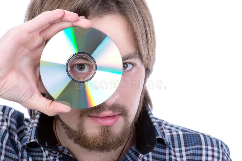 Man holding a cd stock photo. Image of technology, music - 17716960
