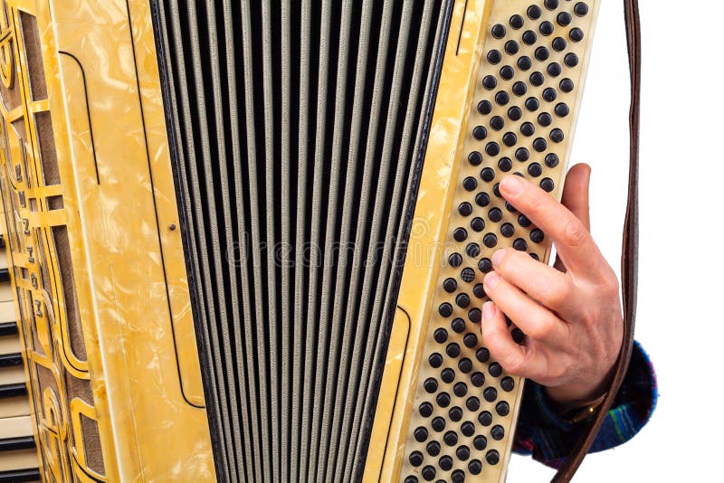 The Musician Playing the Accordion Stock Photo - Image of performer ...