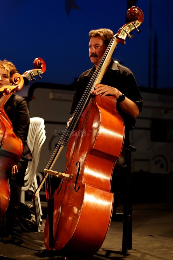 Musician Playing Contrabass Editorial Image - Image of musician, artist ...