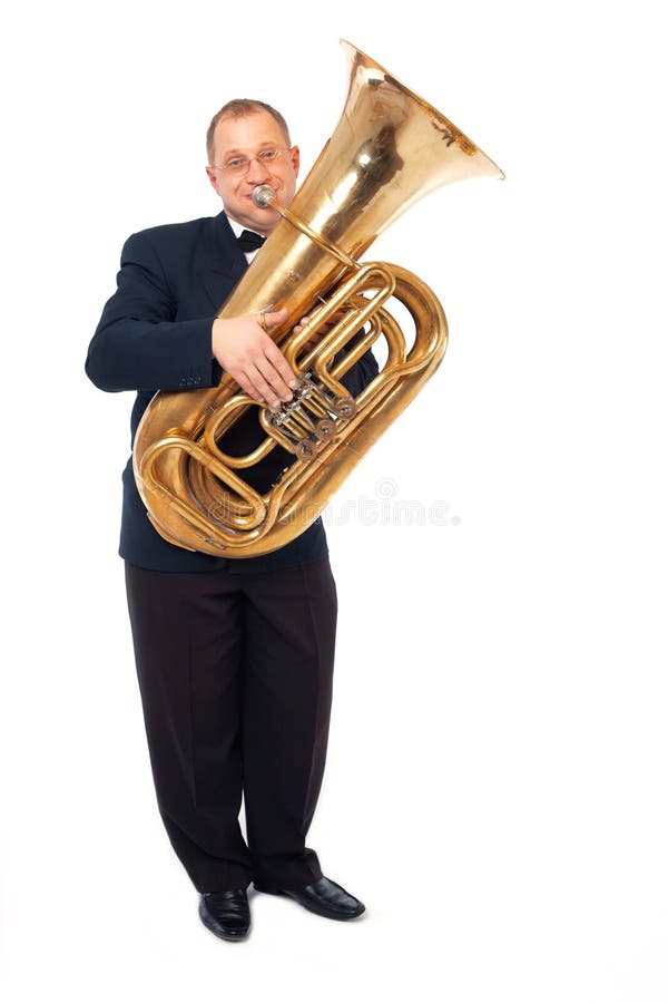 Tuba Player stock photo. Image of human, white, popular - 19177022