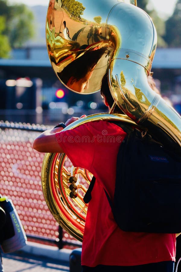 High school tuba player stock image. Image of high, school - 224845191