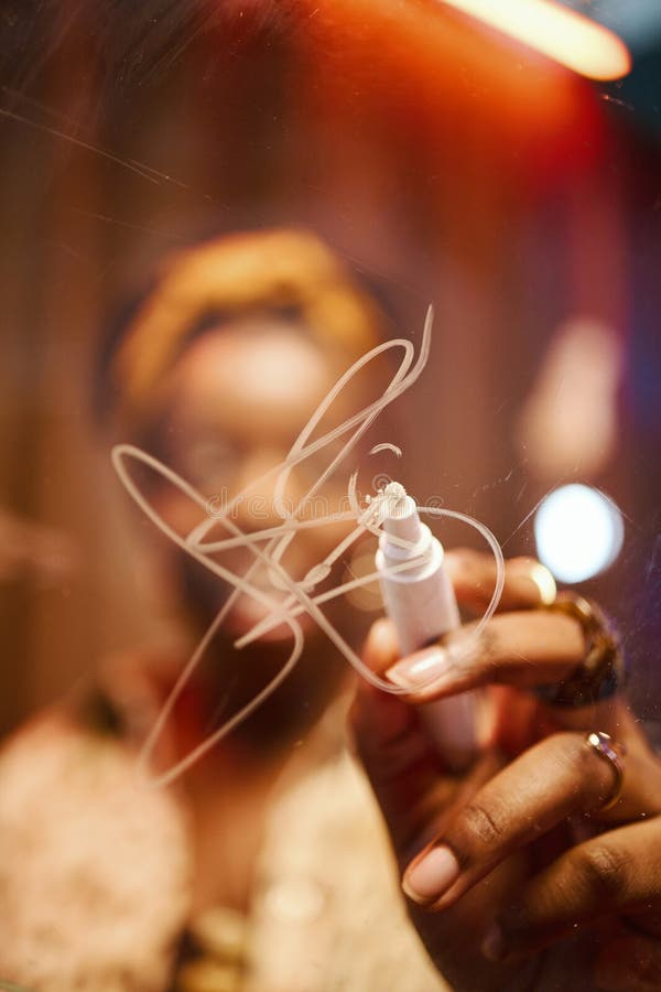 Musician Putting an Autograph on Glass Wall Stock Photo - Image of vlog ...