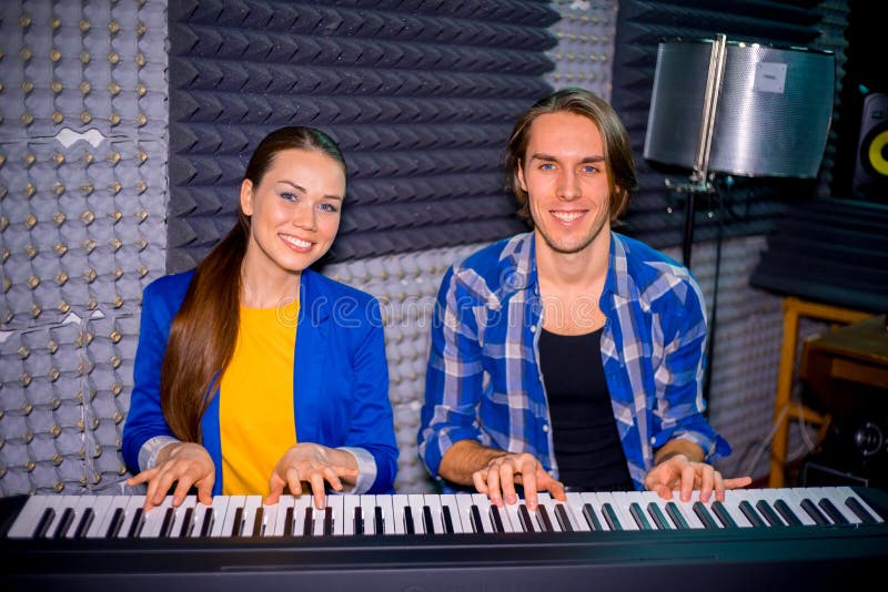 Musician in a Recording Studio Stock Photo - Image of electronic ...