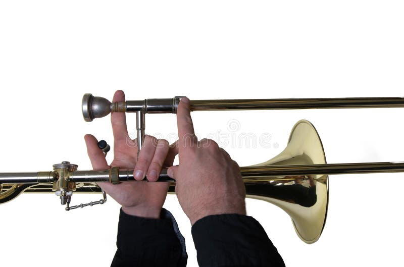 Musician with a trombone stock image. Image of classical - 74407391