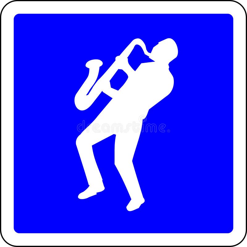 Musicians Allowed Blue Sign Stock Illustration - Illustration of ...