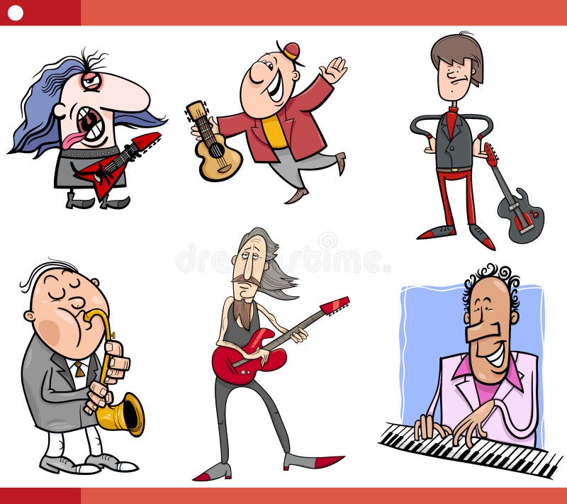 Cartoon music poeple stock illustration. Illustration of icon - 17884024