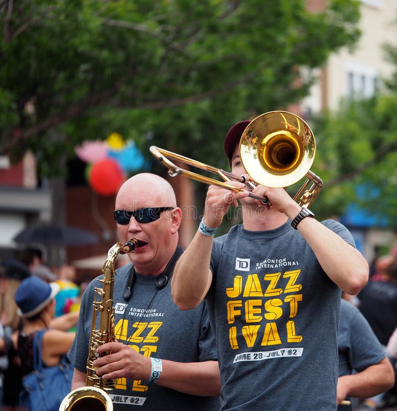 Musicians in Edmonton Alberta Pride Parade Editorial Image - Image of ...