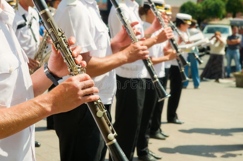 Musicians of military band stock image. Image of musicians - 155806477