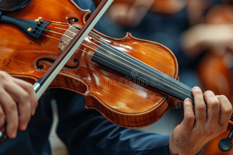 Musicians Performing Together with Violins in a Classical Concert ...