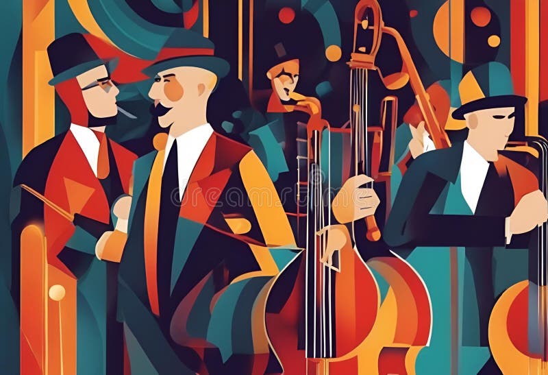 The Musicians are Playing the Instruments Together on the Stage of this ...