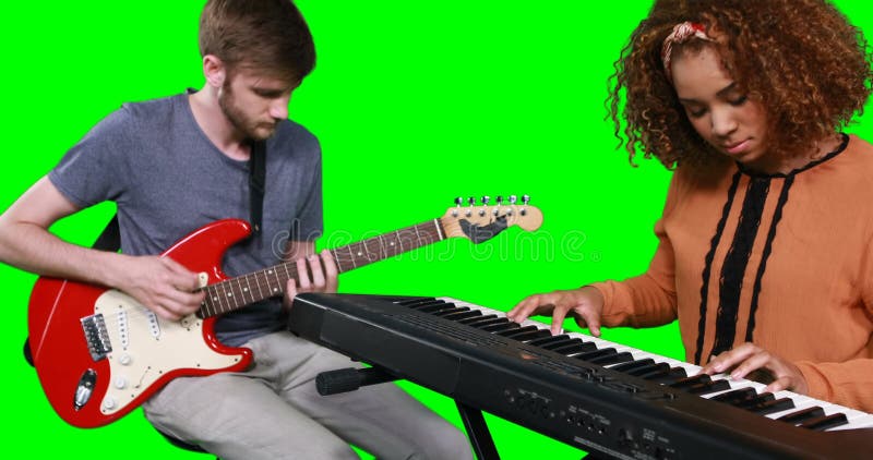 Musicians Playing Piano and Guitar Stock Footage - Video of festive ...