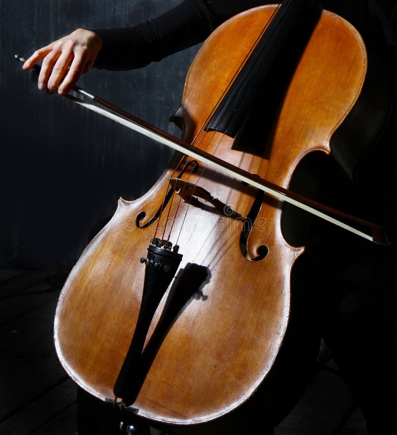 La Bella Ragazza Gioca Il Violoncello Immagine Stock - Immagine di ...