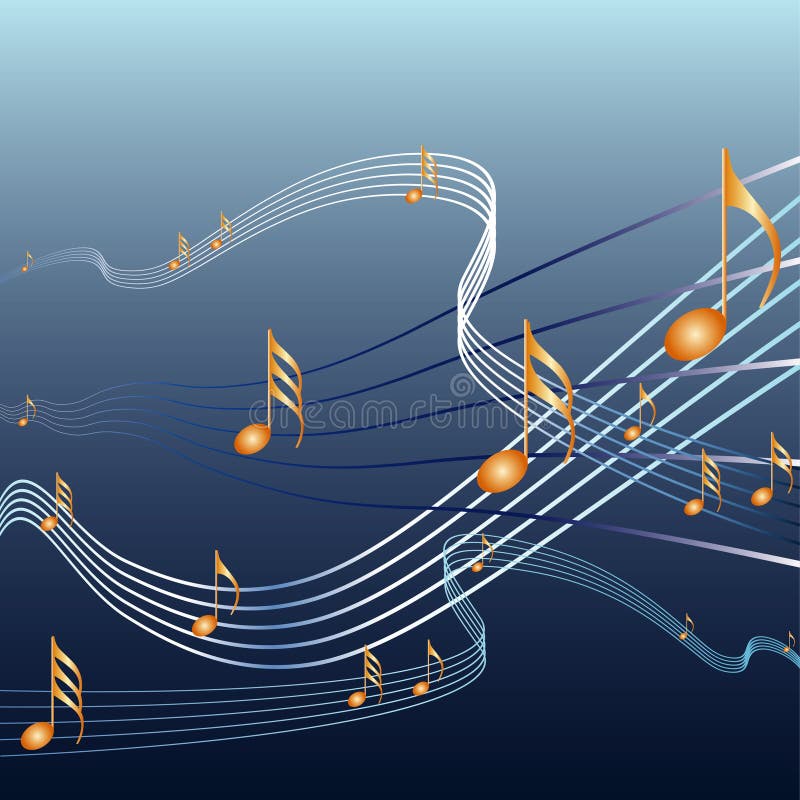 Abstract Sheet Music Design Background with Musical Notes Stock Vector ...