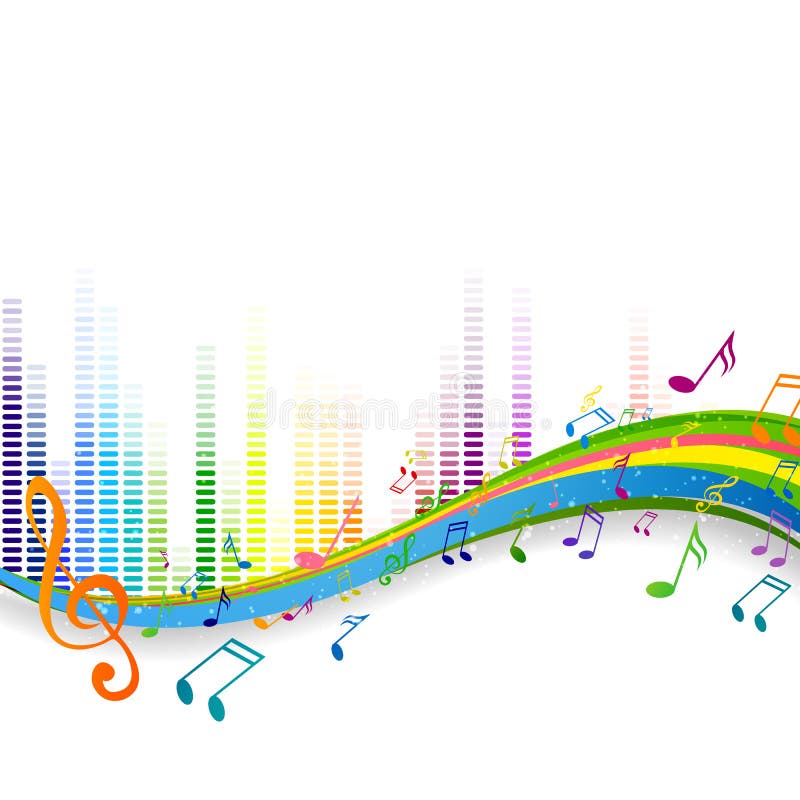 Musicnotes coloré illustration stock. Illustration du composition ...