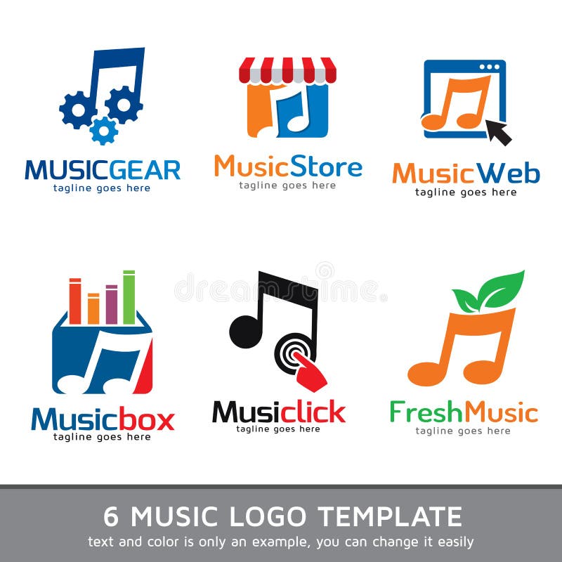 Musik Logo Template Design Vector Vektor Abbildung - Illustration von ...