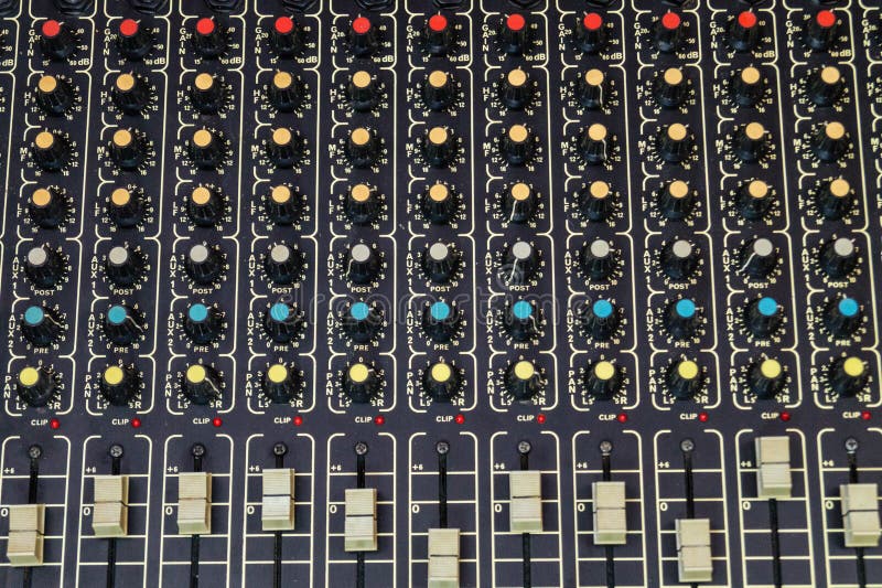 Musik mixing desk stock photo. Image of fader, control - 154021176