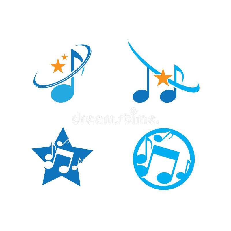 Musik Note Logo Template Vector Symbol Stock Illustration ...
