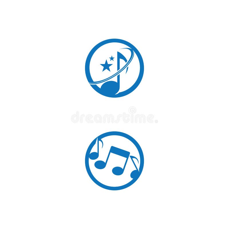 Musik Note Logo Template Vector Symbol Stock Vector - Illustration of ...