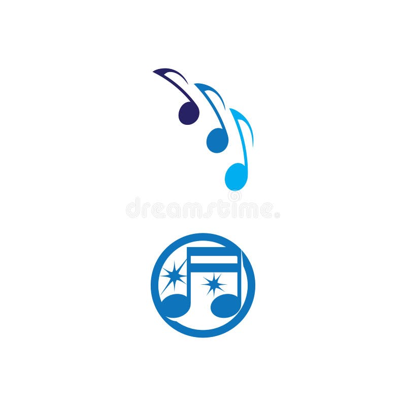 Musik Note Logo Template Vector Symbol Stock Vector - Illustration of ...