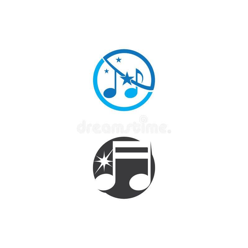 Musik Note Logo Template Vector Symbol Stock Vector - Illustration of ...