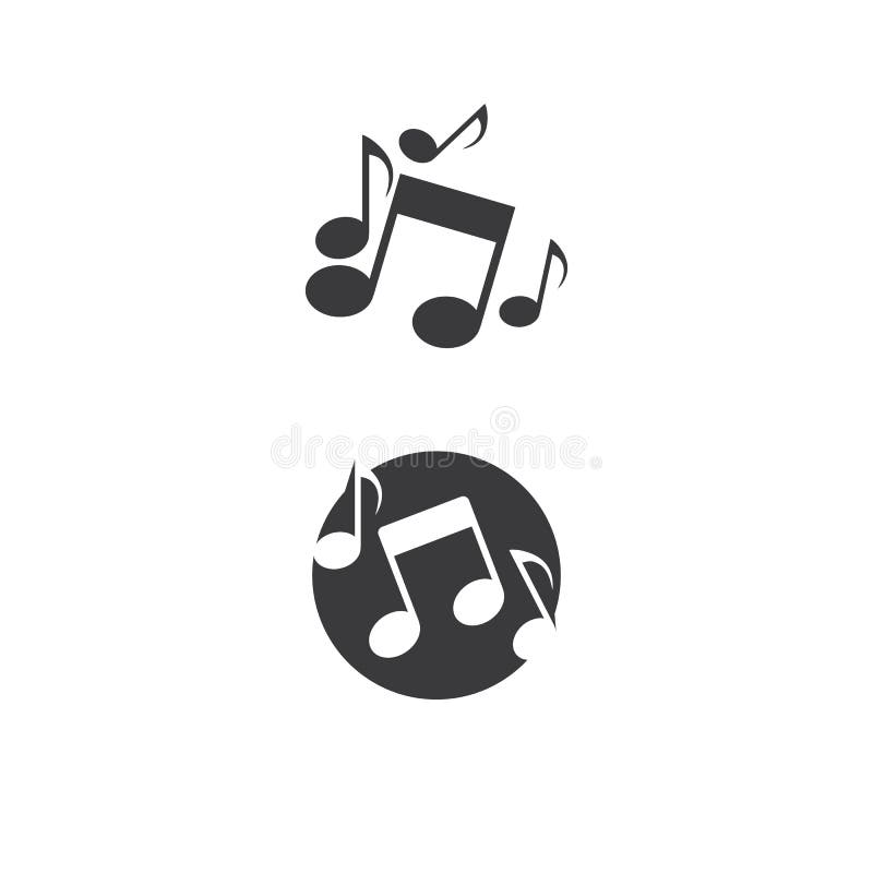 Musik Note Logo Template Vector Symbol Stock Vector - Illustration of ...