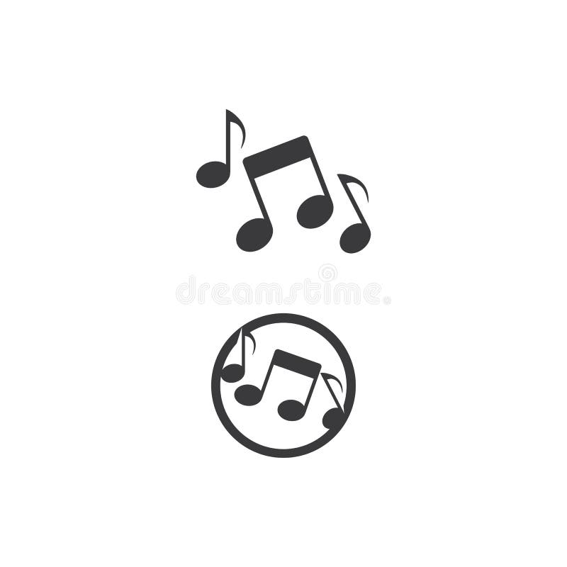 Musik Note Logo Template Vector Symbol Stock Vector - Illustration of ...