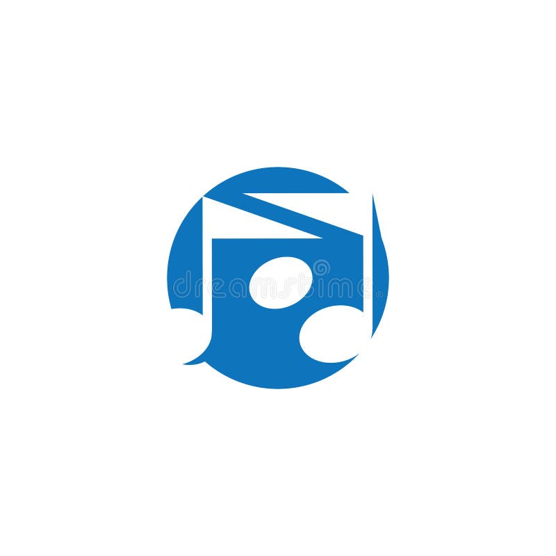 Musik Note Logo Template Vector Symbol Stock Vector - Illustration of ...