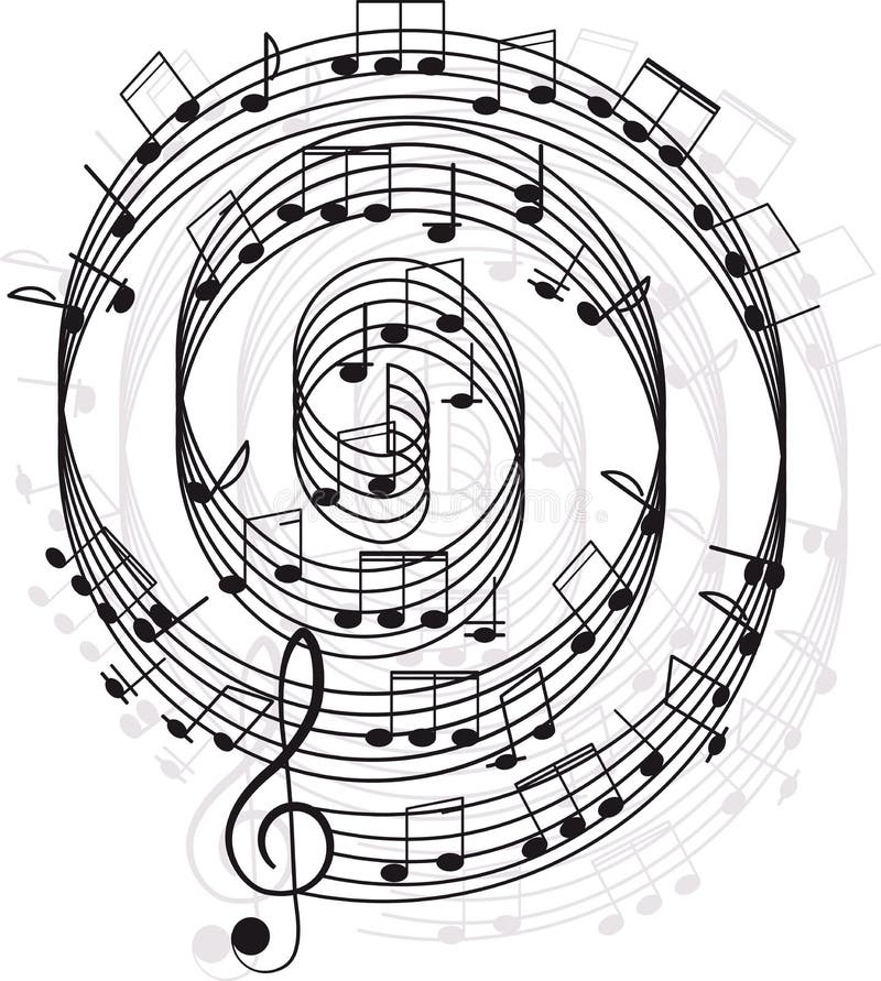 Musique. Clef Triple Et Notes Pour Votre Conception Illustration Stock ...