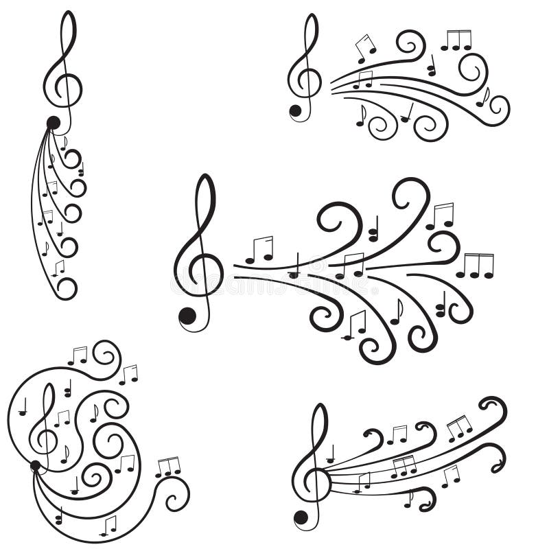 Musique. Clef Triple Et Notes Pour Votre Conception. Illustration de ...