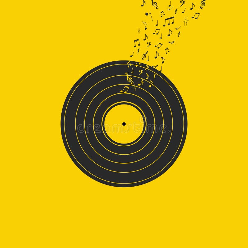 Musique de disque vinyle illustration stock. Illustration du album ...