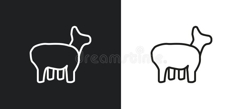 Musk Outline Icon in White and Black Colors. Musk Flat Vector Icon from ...