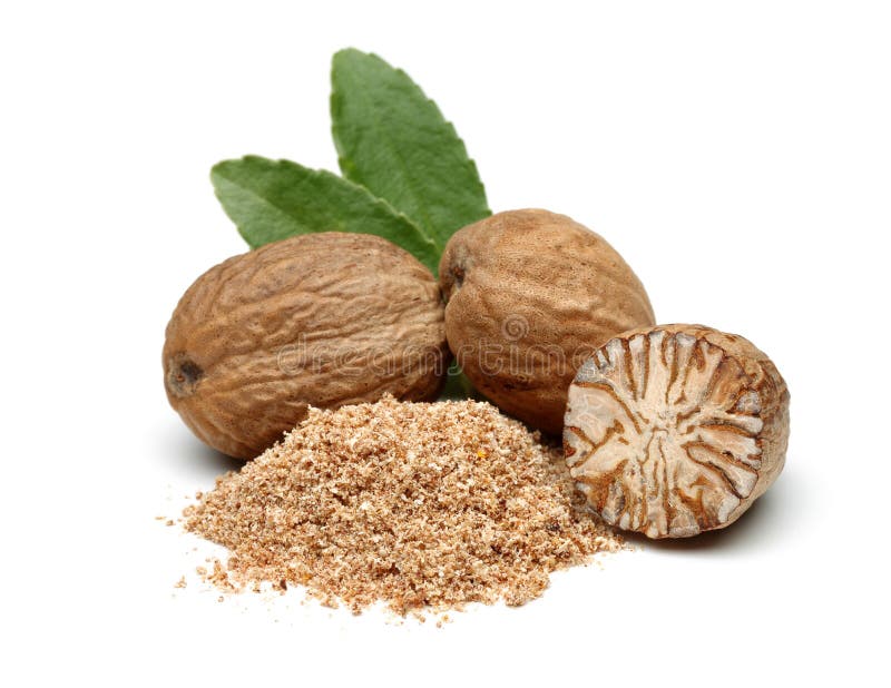 Muskatnuss stockfoto. Bild von blätter, zerrieben, aromatisch - 37730898