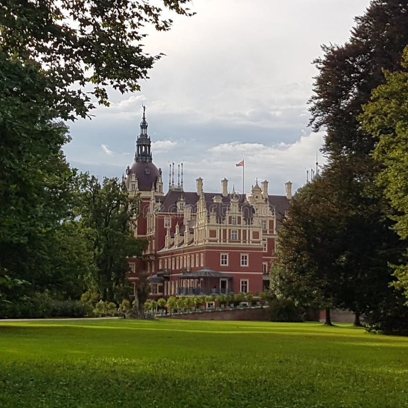 The Muskau Castle stock image. Image of plant, poland - 377117499
