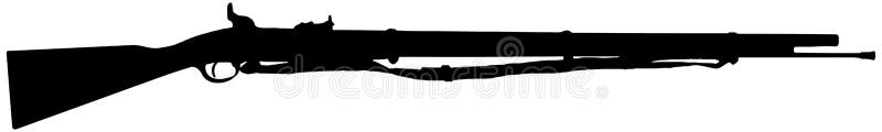 Musket Style Rifle Silhouette Stock Vector - Illustration of silhouette ...