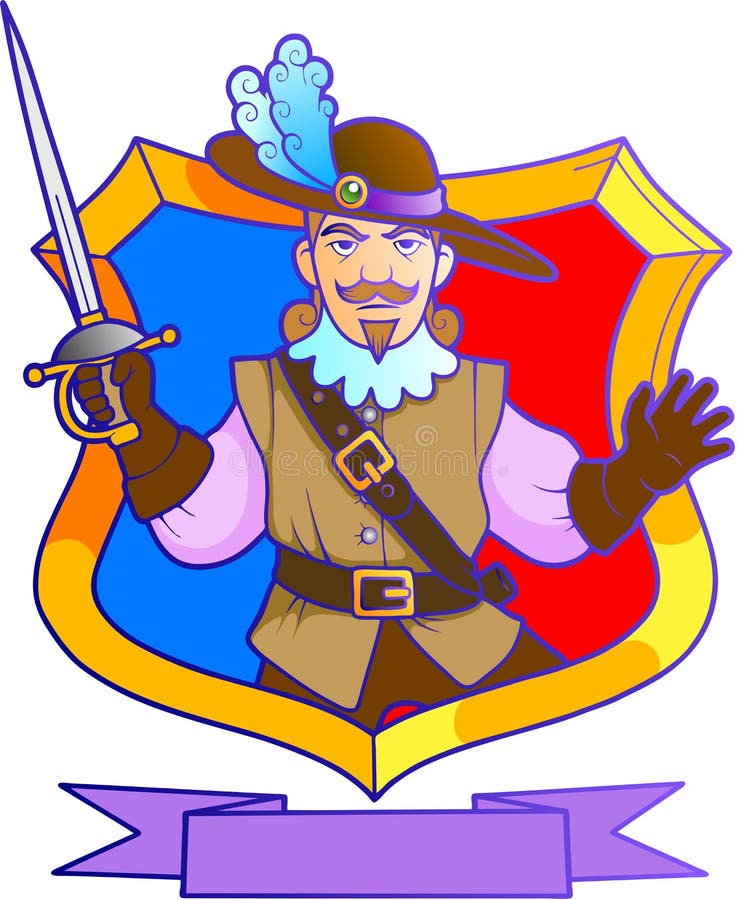 Musketeer sword in hand stock vector. Illustration of french - 64000501