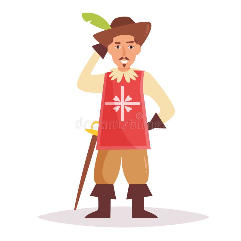Musketeer Vector Cartoon Stock Illustrations – 145 Musketeer Vector ...