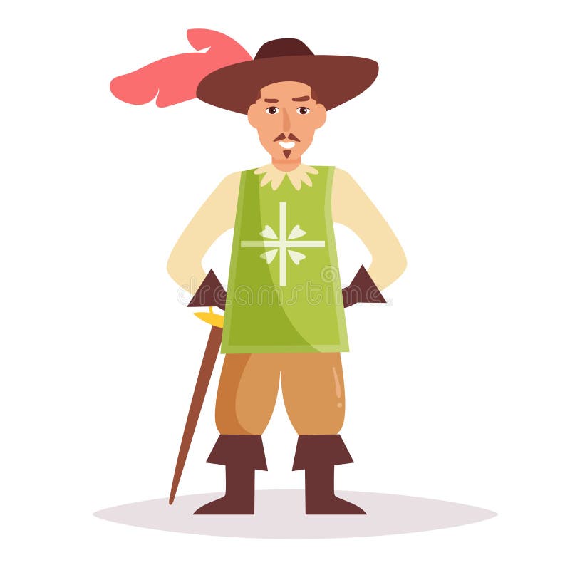 Musketeer Vector Cartoon Stock Illustrations – 145 Musketeer Vector ...