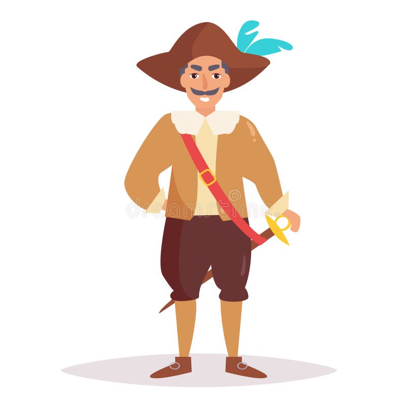 Musketeer Vector Cartoon Stock Illustrations – 145 Musketeer Vector ...