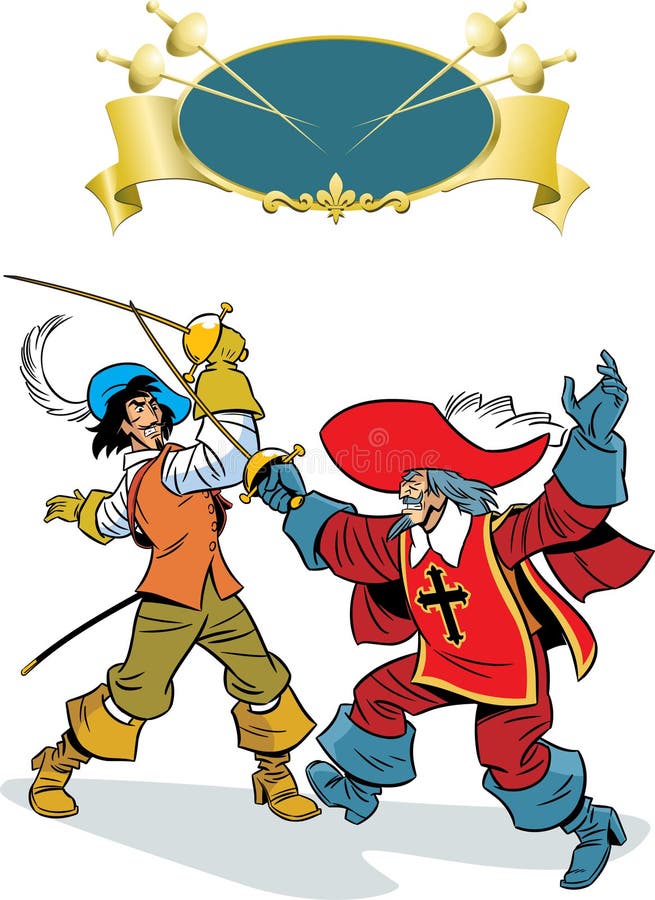 Musketeers fight stock vector. Illustration of military - 20795770