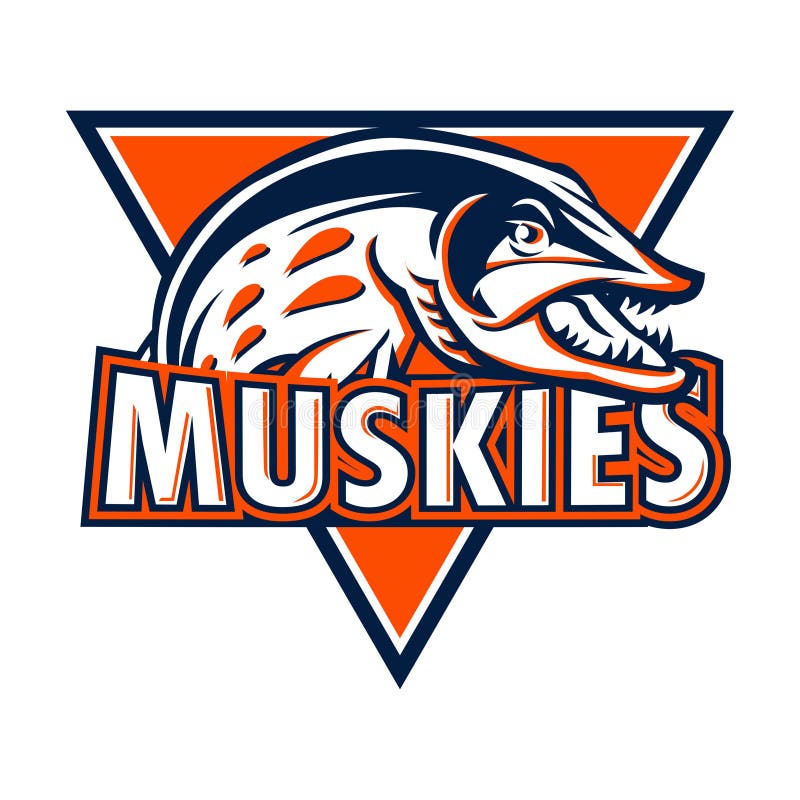 Muskies Fish Logo Vector Design Template Stock Illustration ...