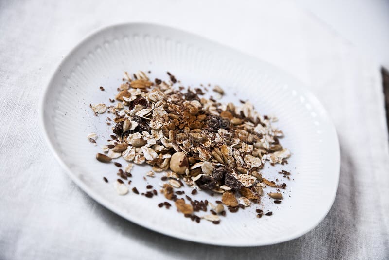 Musli stockbild. Bild von faser, getreide, nahrung, nahaufnahme - 12491777