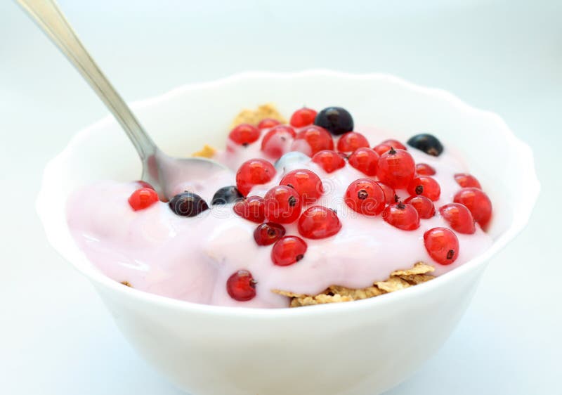 Musli breakfast stock image. Image of spoon, breakfast - 15976727